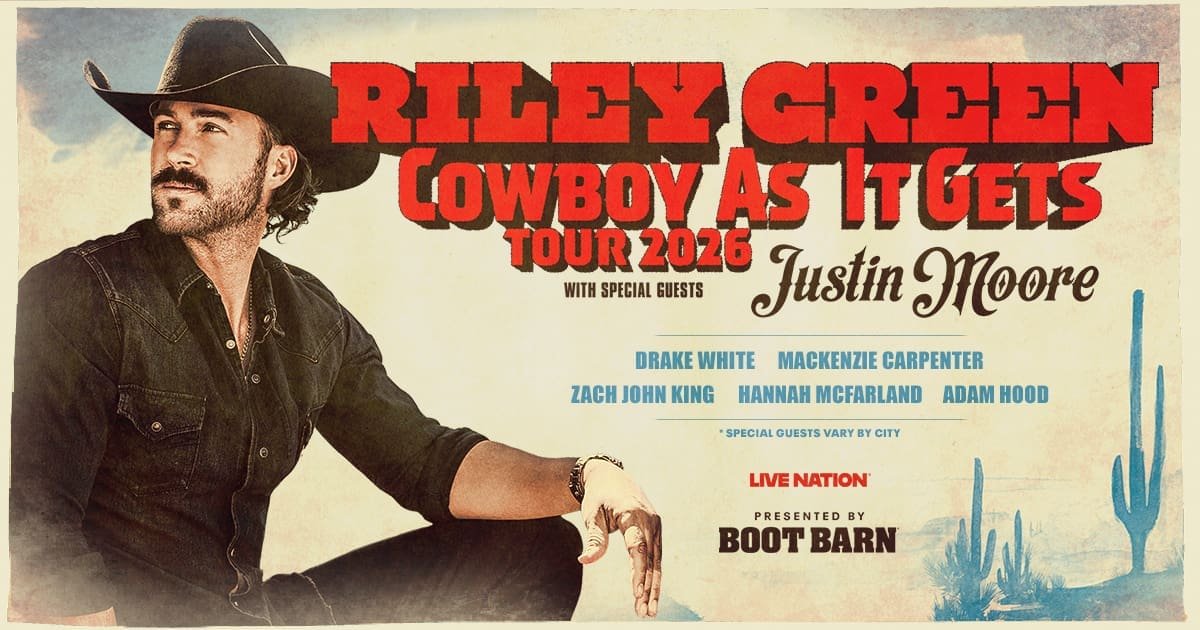 Riley Green Unveils 2026 Headlining Tour: Cowboy As It Gets! | Digital ...